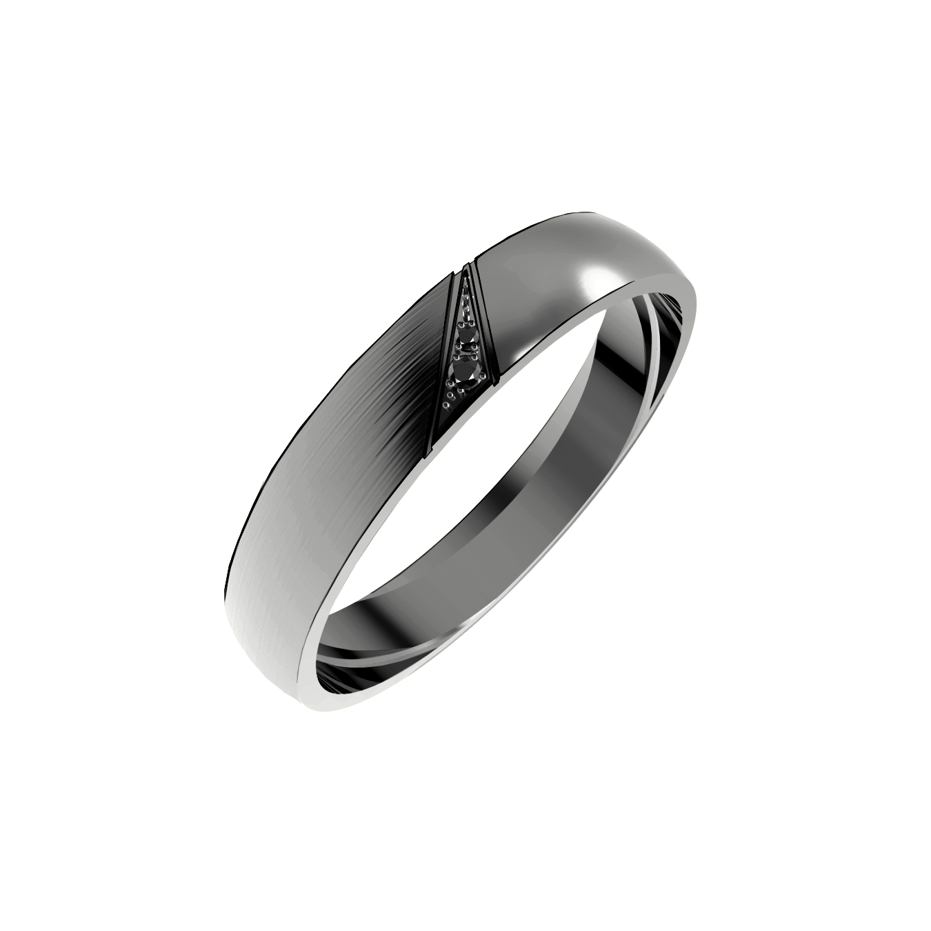 Aliança Ouro Negro e Diamantes Negros - INFLUENCE 4,0 mm – Verse ...